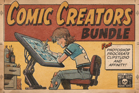 Comic Brushes & Comic Color Brushes | True Grit Texture Supply